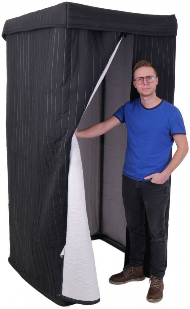 EchoFree 100 acoustic vocal booth - 100x100x200cm - 1300g/m2 ...